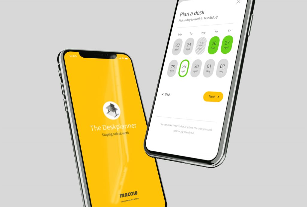 COVID-19 Desk Planner App | Macaw
